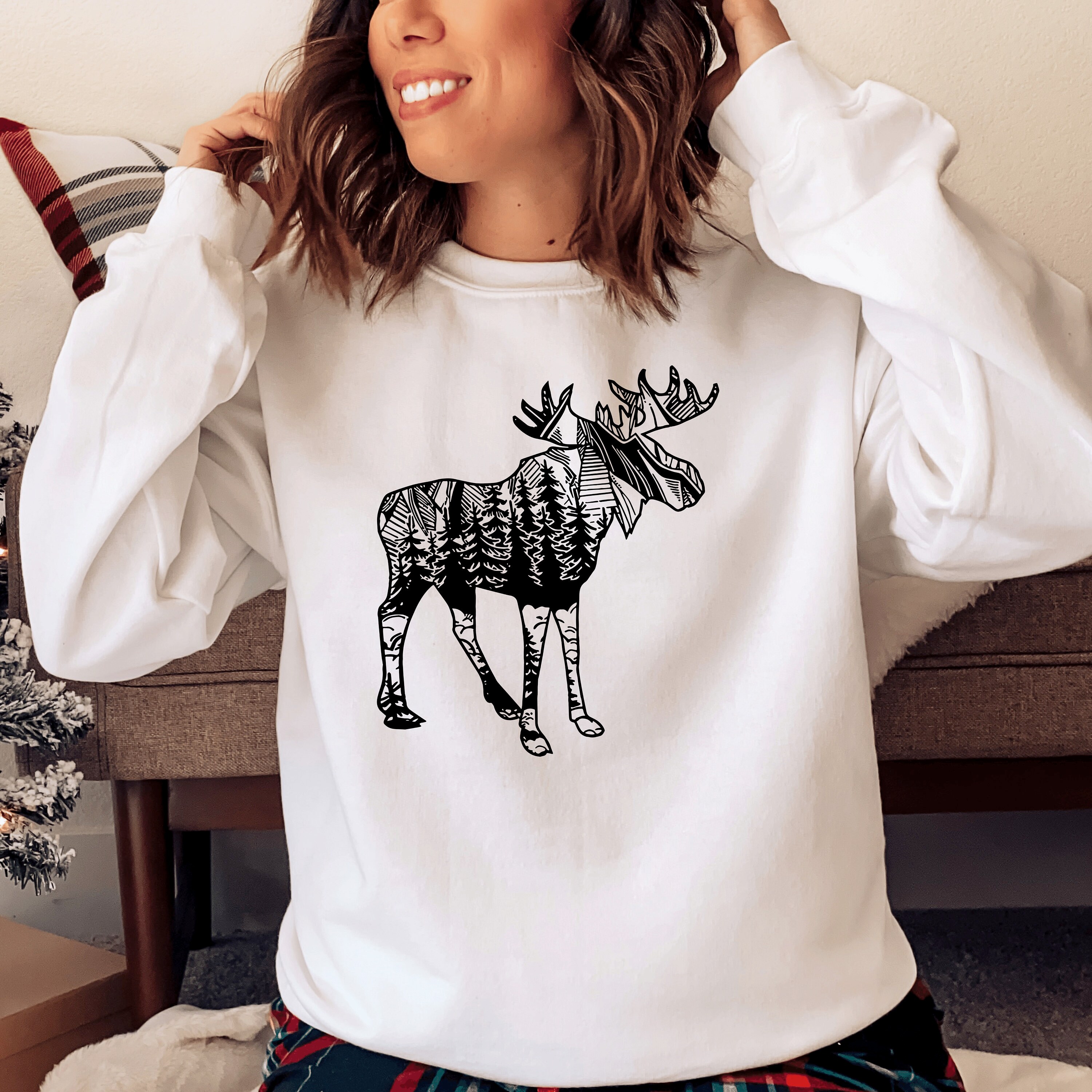 Moose Sweatshirt Moose Lover Gift Wildlife Tshirt Nature - Etsy