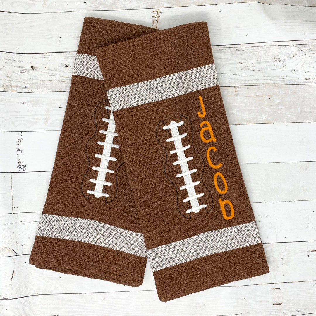 Personalized Embroidered Football Kitchen Name Football Team Mom Towel ...