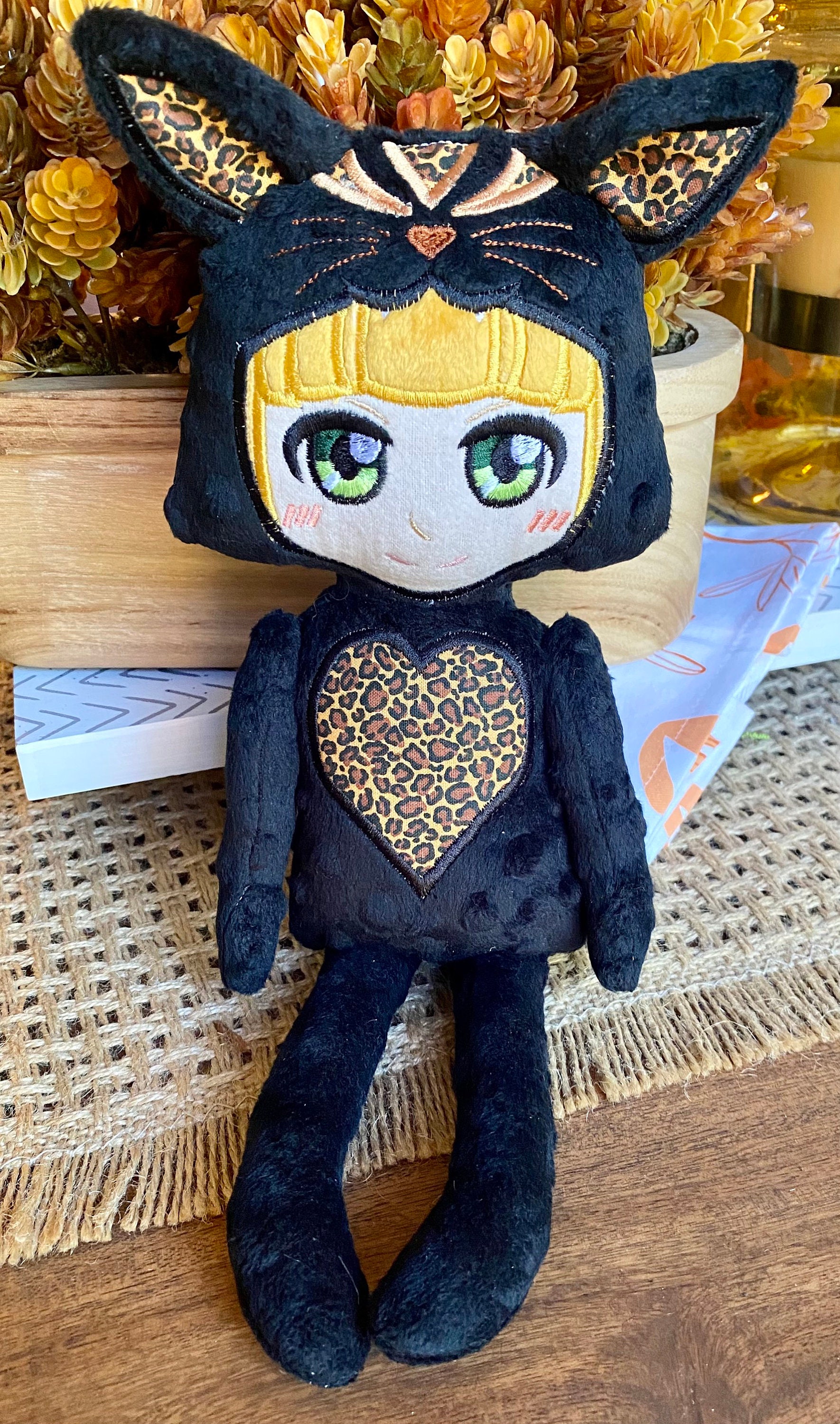 Cat Girl Doll, Girl With PJ Cat Costume Doll, Fall Dolls, Dolls With ...