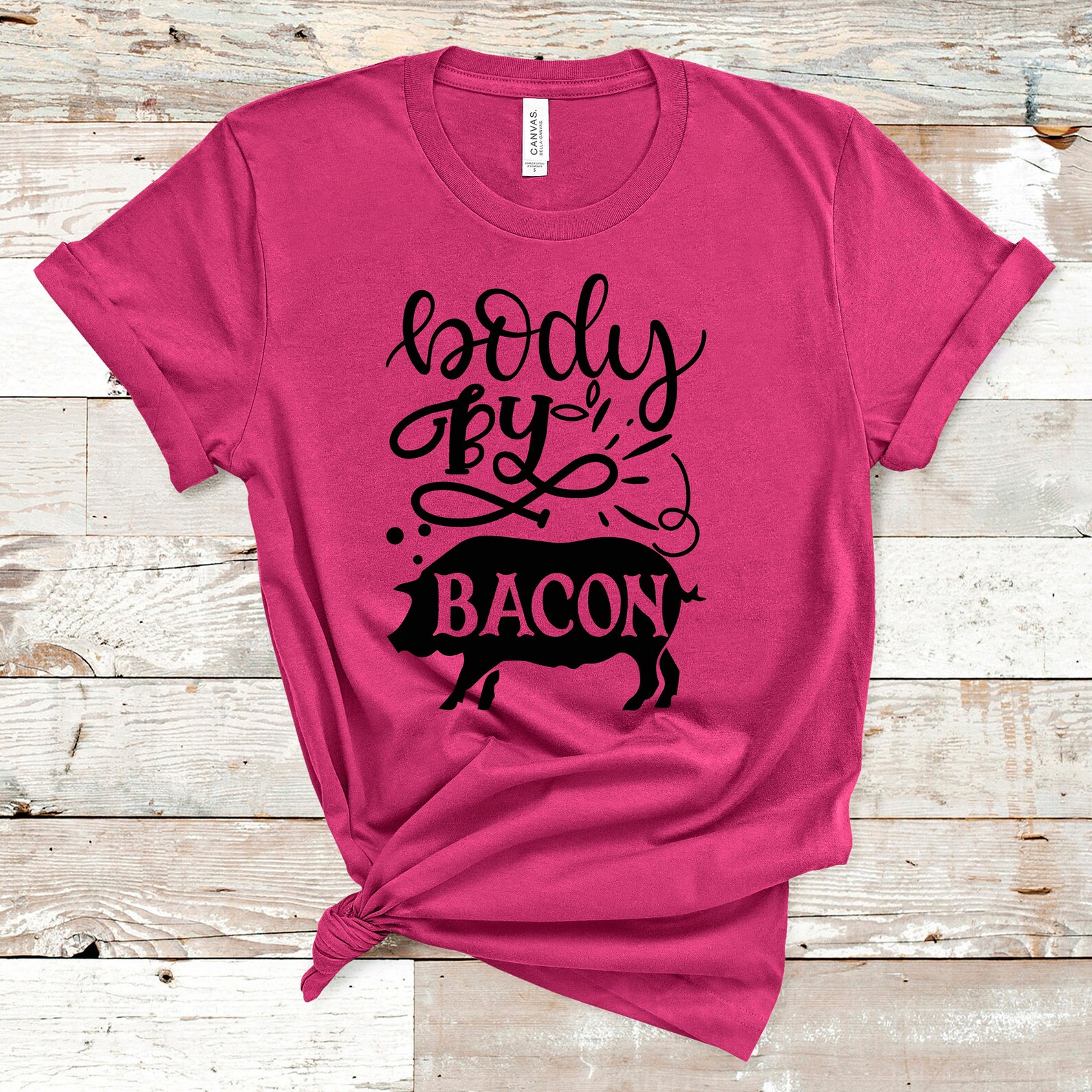 Body by Bacon, Workout Shirt, Bacon Lover Shirt, Gym Shirt, Fitness ...