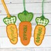 Embroidered Fabric Carrot Name Tag Personalized Bag Tag Easter Basket ...
