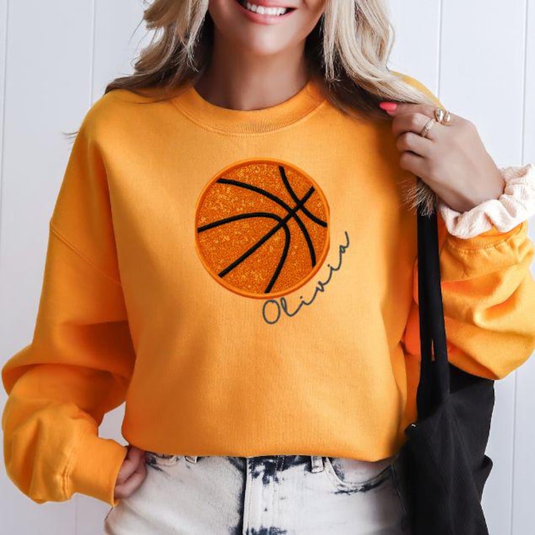 Personalized Sequin Basketball Sweatshirt Custom Name Game Day Crewneck ...