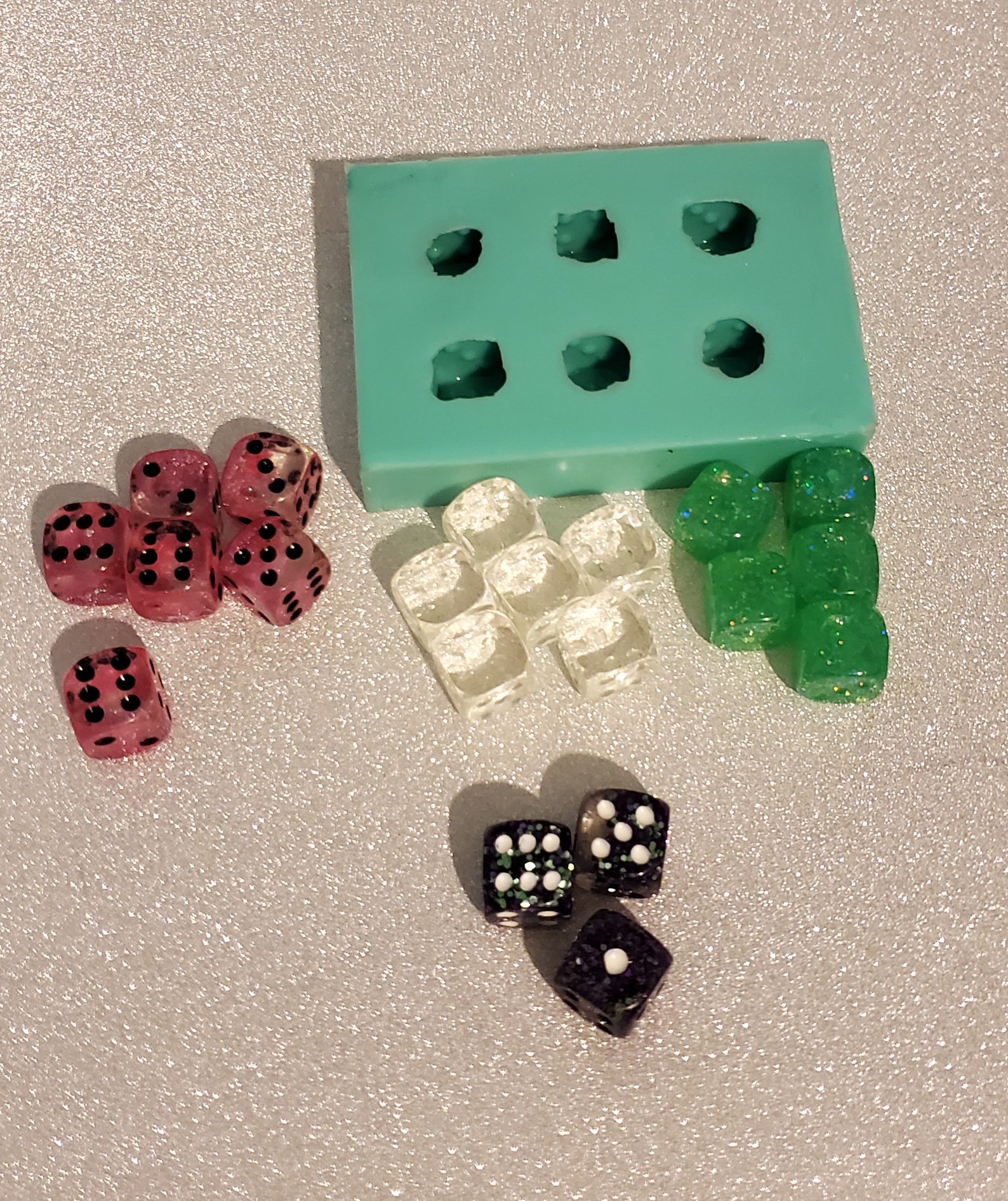 Playing Dice Silicone Mold, Regular Dice, Molds, Silicone Molds ...