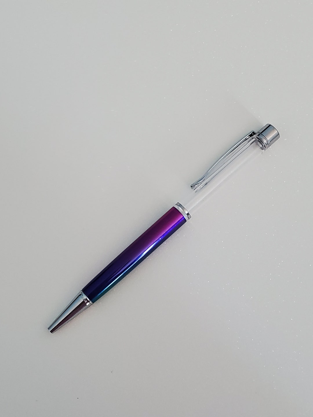 Floating Fillable Glitter Pens Rainbow Purple to Pink and Green to Blue ...