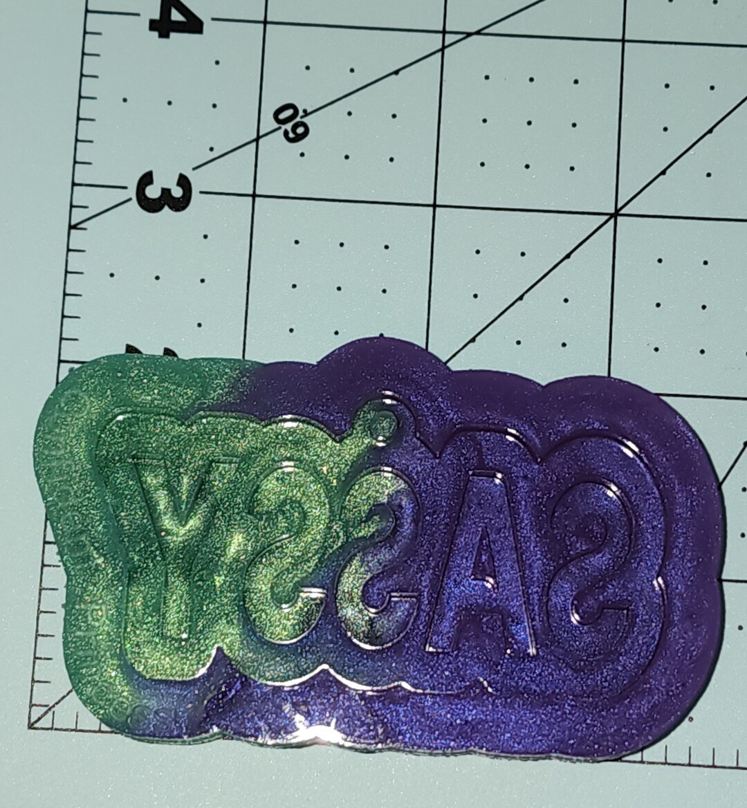 Sassy Stacked Word Silicone Keychain Mold - Etsy