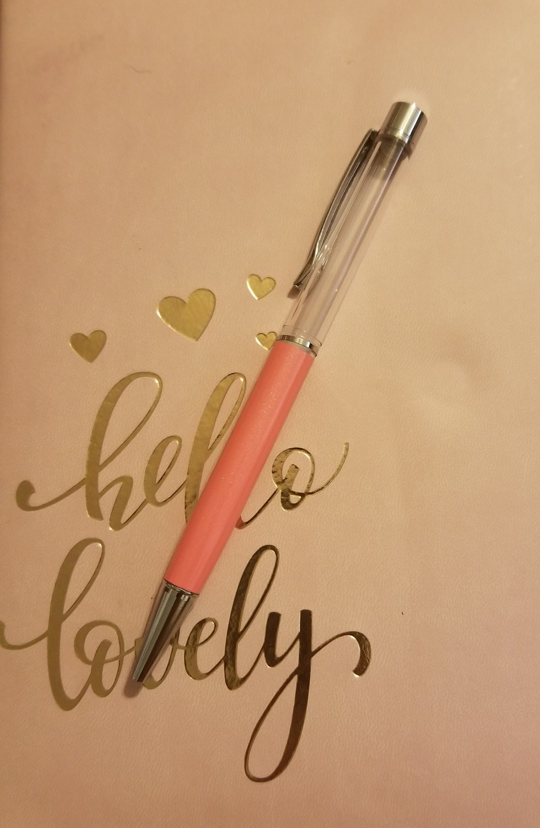 Floating Fillable Glitter Pens Coral - Etsy