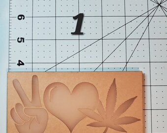 Marijuana Leaf Acrylic Blank for Key Chains, Badge Reels, Backpack Tags ...