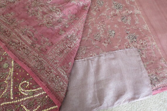 Stunning antique Indian metal thread embroidery zardo… - Gem
