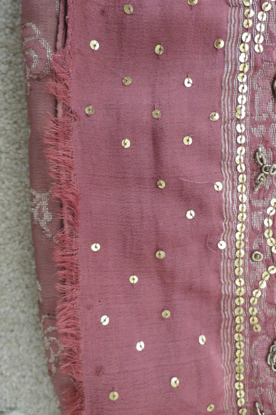Stunning antique Indian metal thread embroidery zardo… - Gem