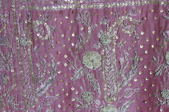 Stunning antique Indian metal thread embroidery zardo… - Gem