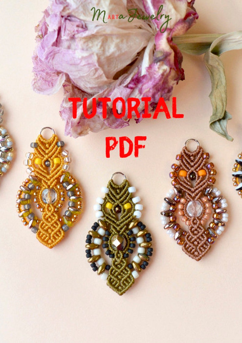 PDF Tutorial - Macrame Owl - Earrings or a Pendant, DIY, Step-by-step ...