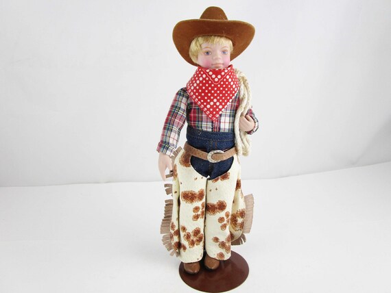 Avon Collectible - Cowboy Doll Vintage Porcelain Doll Childhood Dreams ...