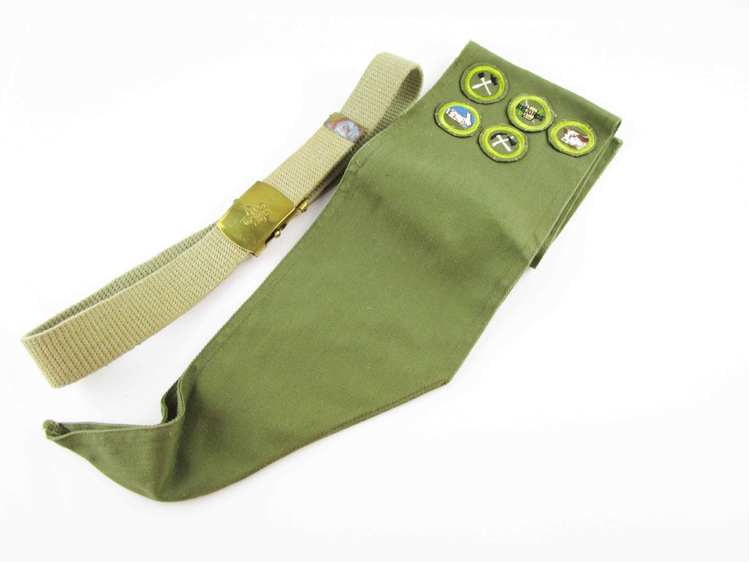 Vintage Boy Scouts - Belt and Sash - Sash Has Five Patches - Brass ...