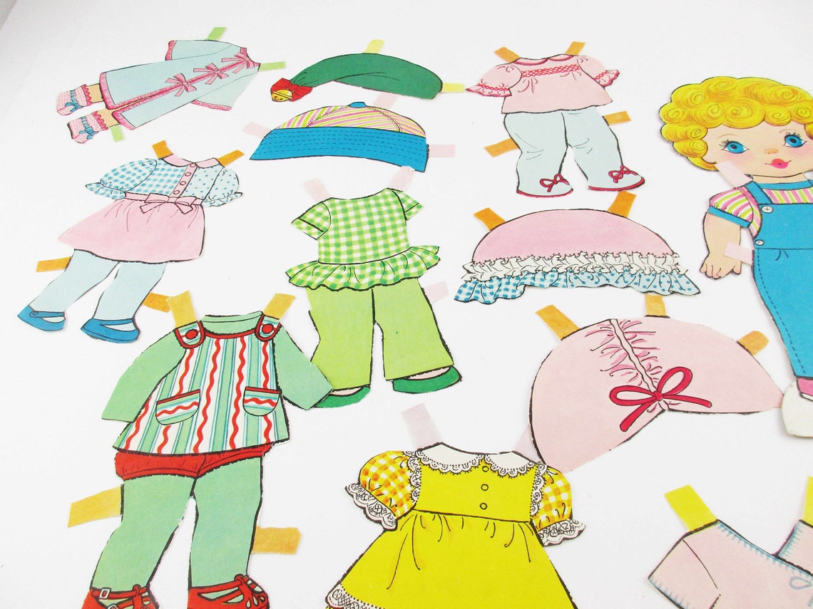 Fun With Paper Dolls 1969 'bundle of Love' Paper - Etsy