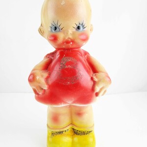 12" Tall Chalkware Doll - Mid '30s Carnival Doll - Tufts of Hair ...