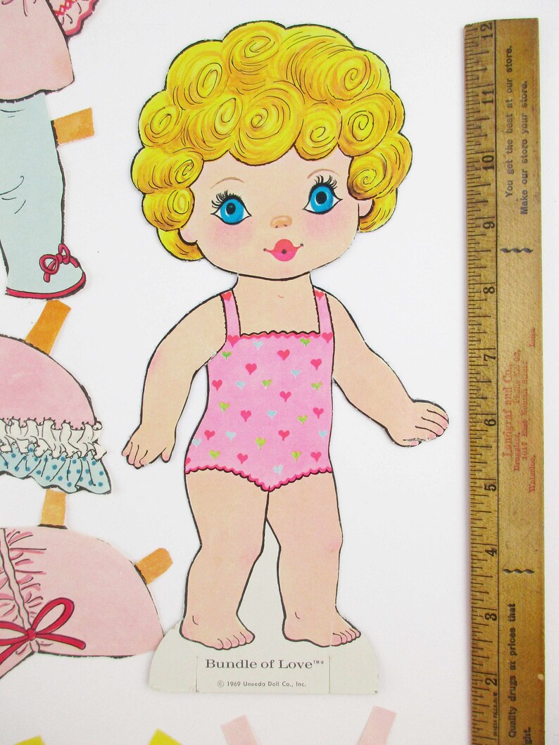 Fun With Paper Dolls 1969 'bundle of Love' Paper - Etsy