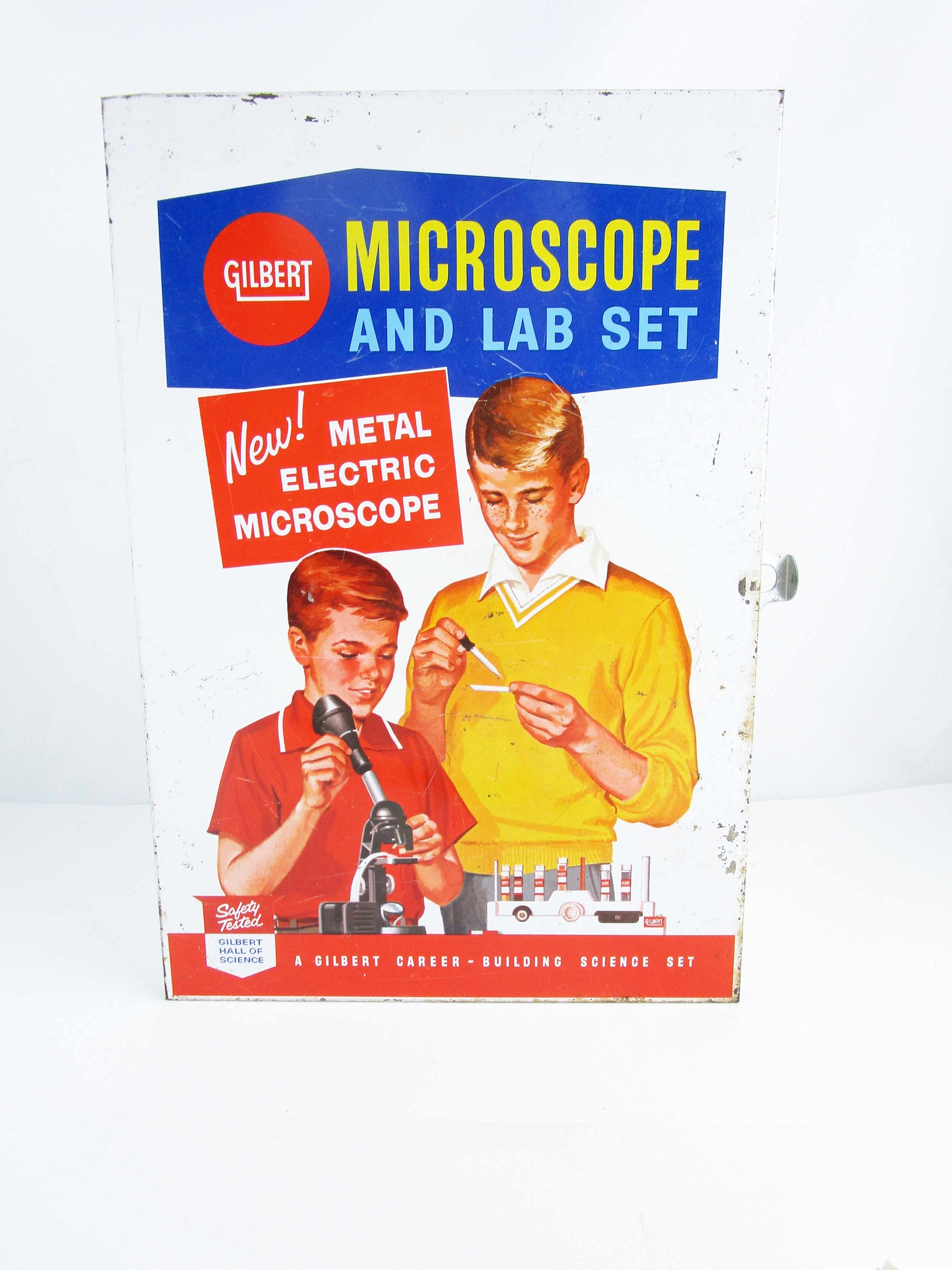 Super Fun 'gilbert Microscope and Lab Set' in Original Metal Box ...