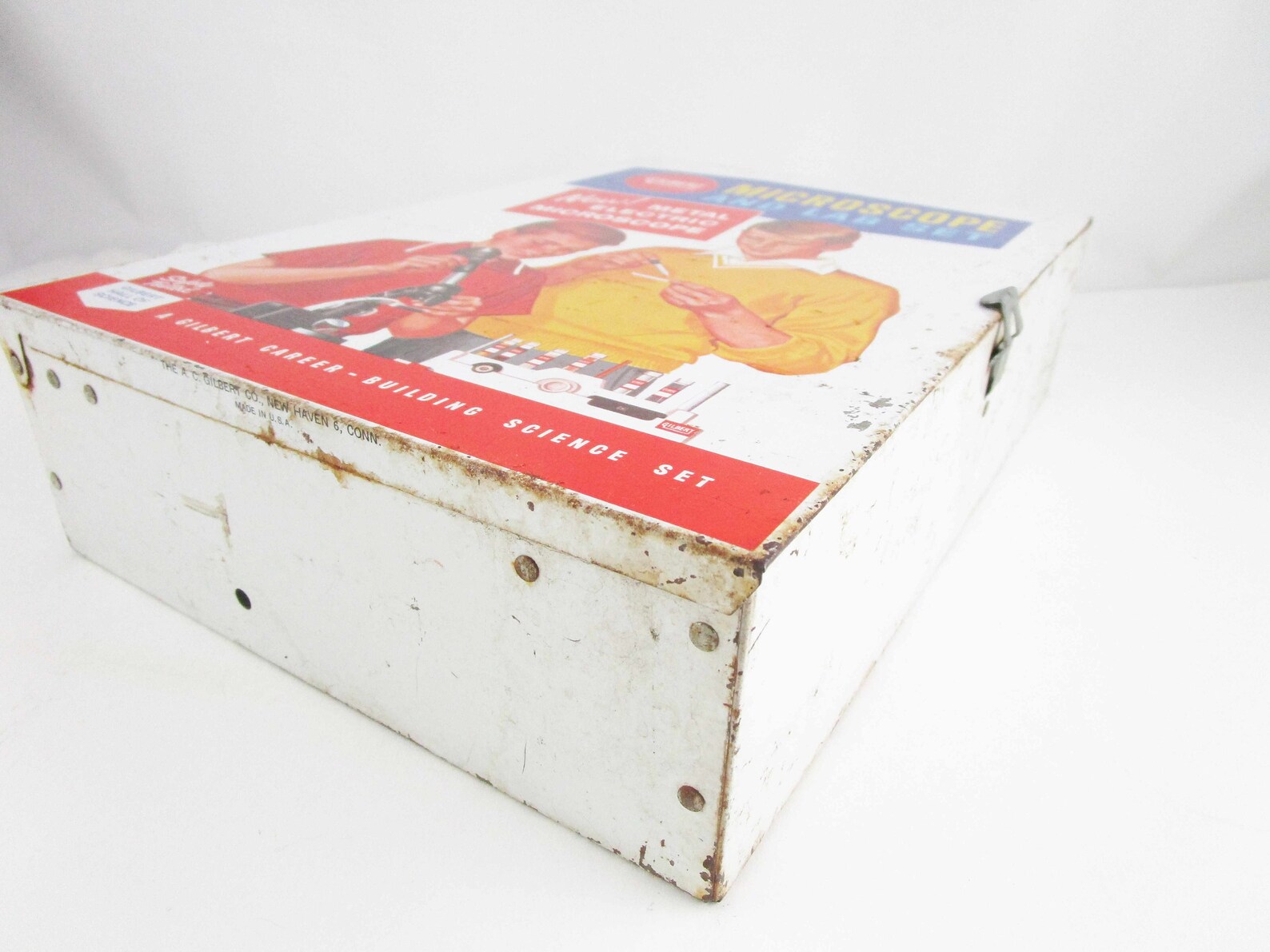 Super Fun 'gilbert Microscope and Lab Set' in Original Metal Box ...