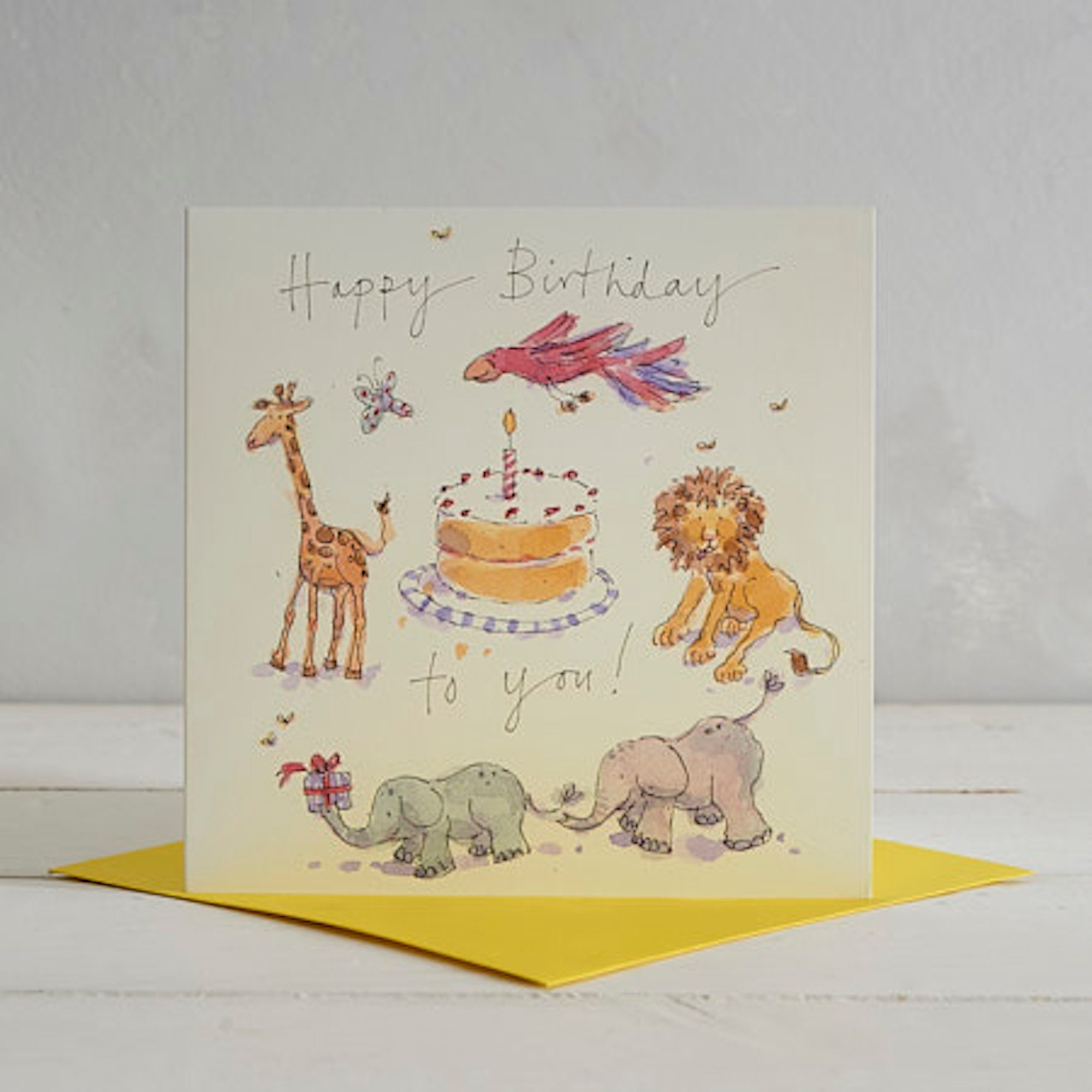 Happy Birthday Jungle Animals Greetings Card - Etsy UK