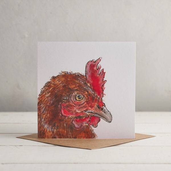 Chicken Greeting Card - Etsy UK