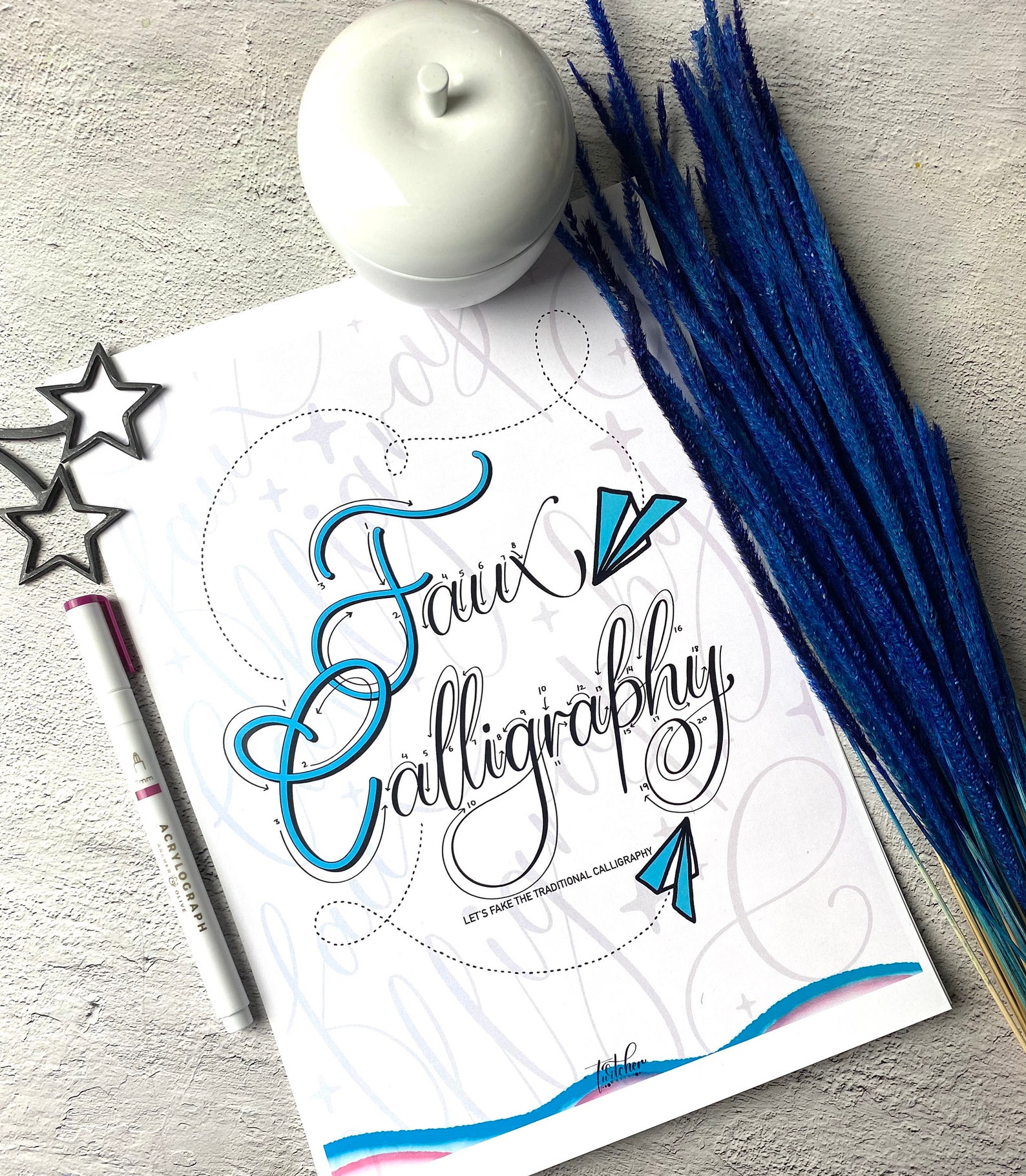 Faux Calligraphy Practice Sheets for Beginners/ Lettering Worksheets - Etsy