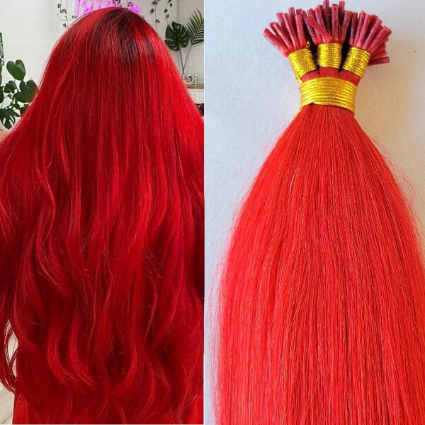 Red Hair Extensions - Etsy
