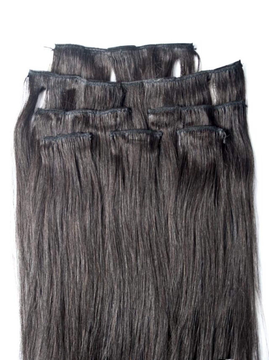 24" Clip in Hair Extensions Real Human Hair 100 Gram Clip on for Full ...