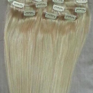 24" Clip in Hair Extensions Real Human Hair 100 Gram Clip on for Full ...