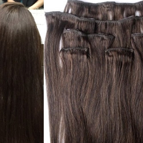 18 Clip in Hair Extensions Real Human Hair 80 Gram Clip - Etsy