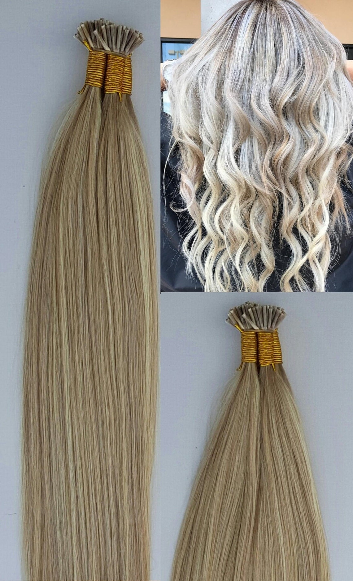 18 Remy Straight Pre Bonded I Tip Human Hair Extensions - Etsy