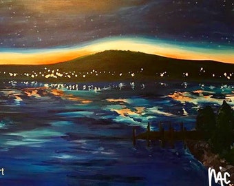 Night sky painting | Etsy