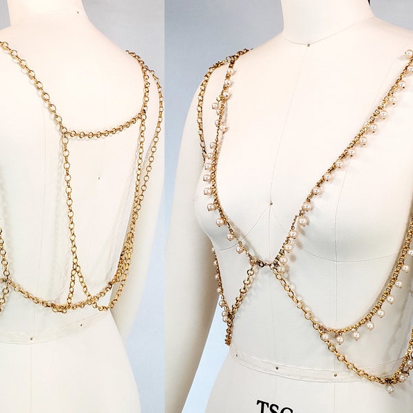 Pearl Body Chain - Etsy