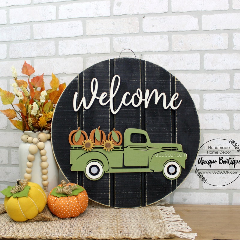 Round Fall Signs - Etsy