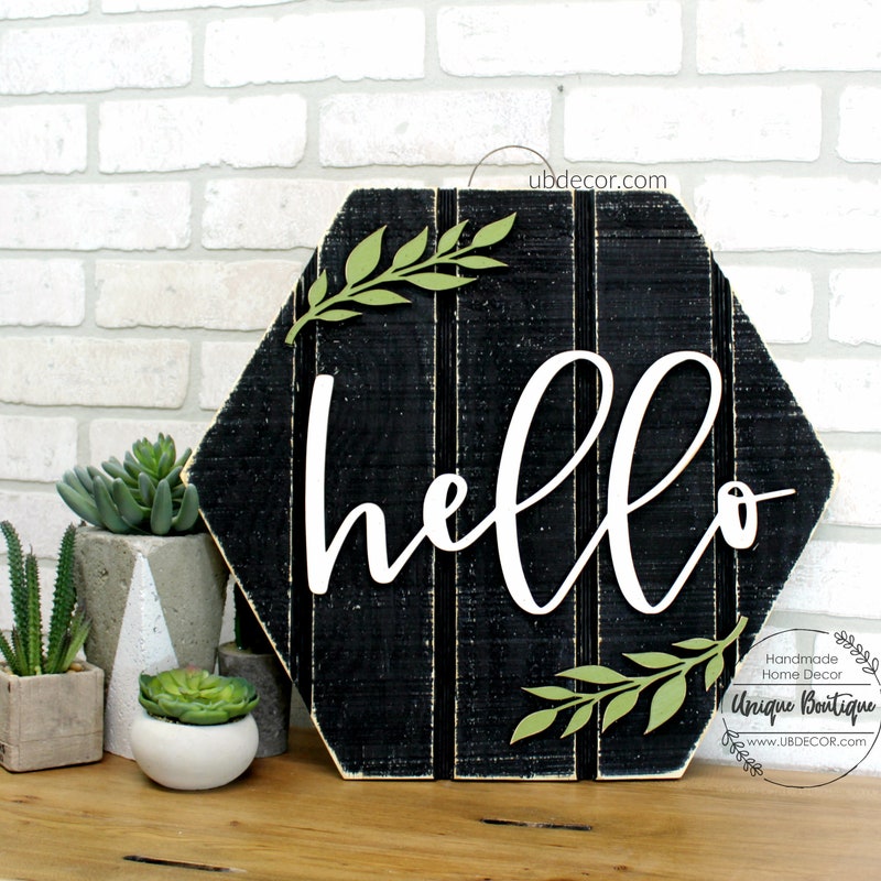 Hexagon Sign - Etsy