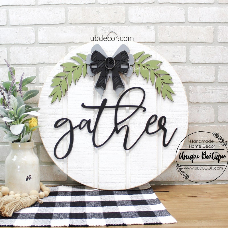 Gather Sign - Etsy