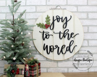Joy Round Sign - Etsy