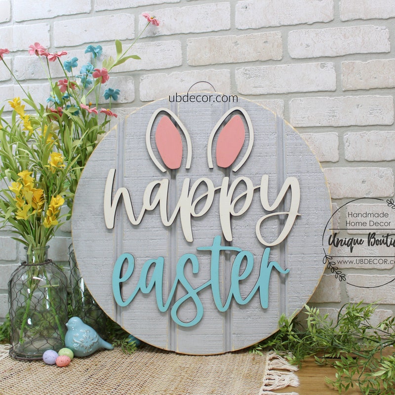 Easter Wreath Sign - Etsy