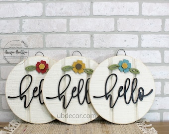 Mini Hello Sign 11 Small Wood Shiplap Sign Modern | Etsy