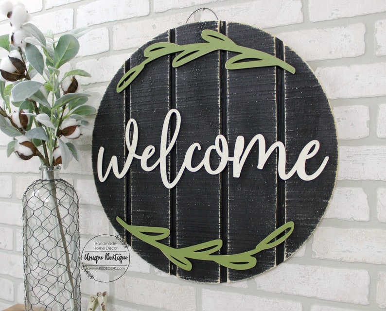 Year Round Door Sign Welcome Sign Wood Sign Front Door - Etsy