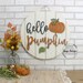 Hello Pumpkin Door Sign Front Door Decor Fall Door Hanger - Etsy