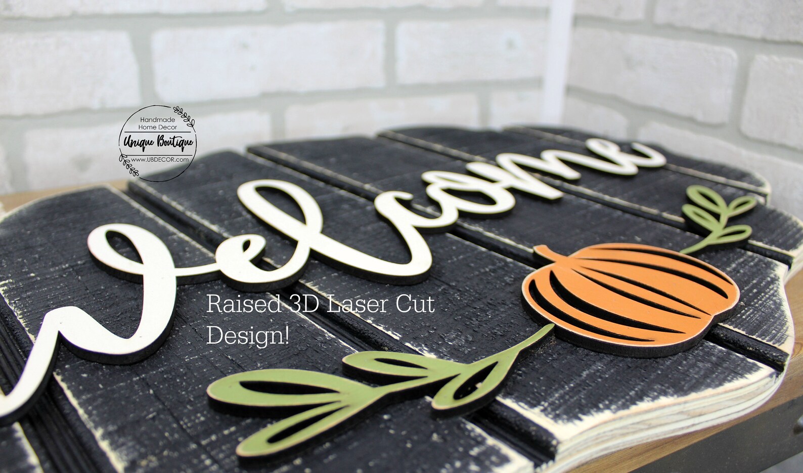 Welcome Pumpkin Door Sign Rustic Autumn Decor Fall Door | Etsy