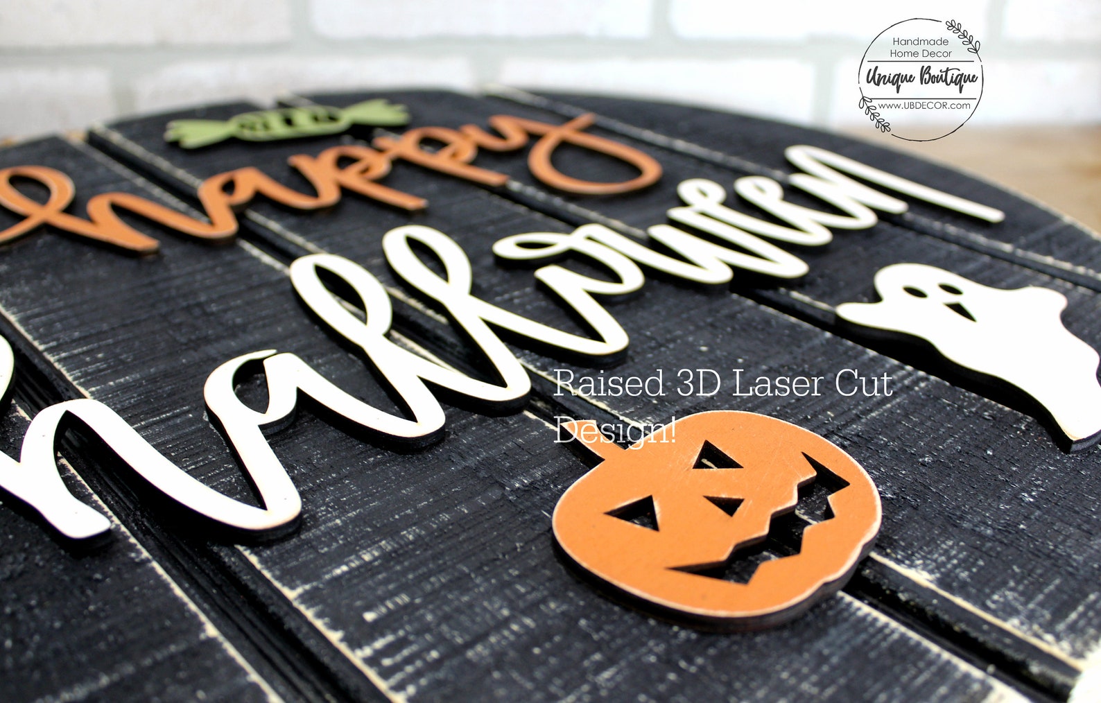 Happy Halloween Door Hanger Rustic Fall Door Sign Pumpkin - Etsy