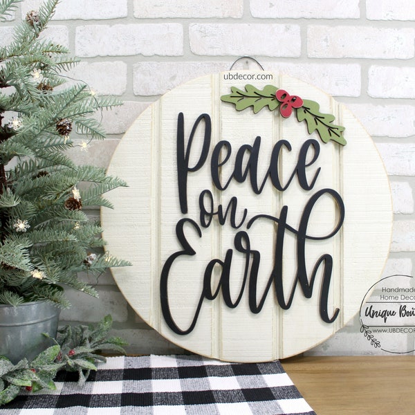 Peace on Earth Sign - Etsy