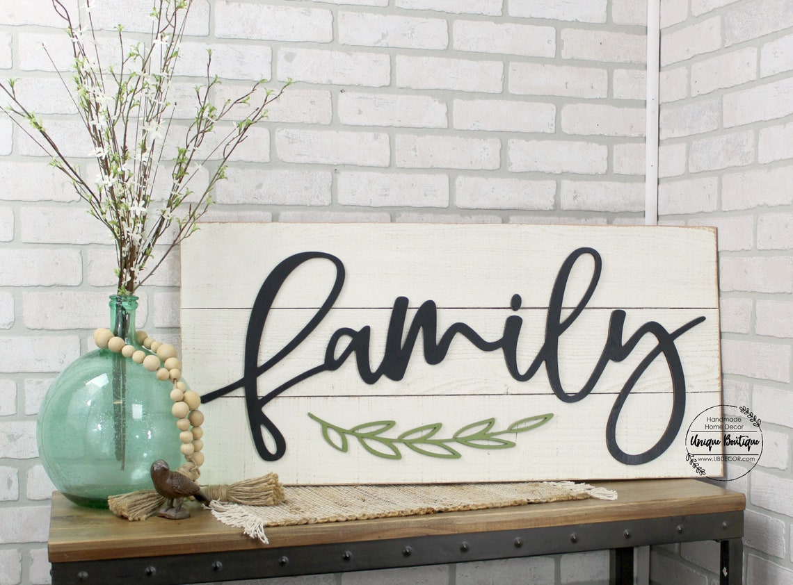 Large Family Sign Wooden Shiplap Sign Sign for Family Room - Etsy