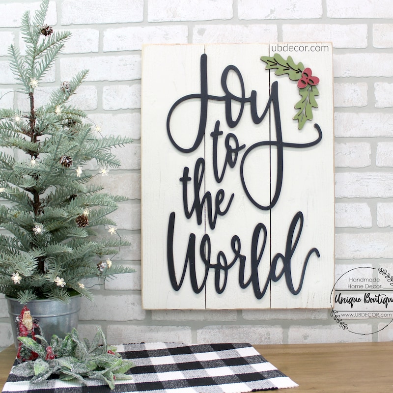 Joy to the World Sign - Etsy