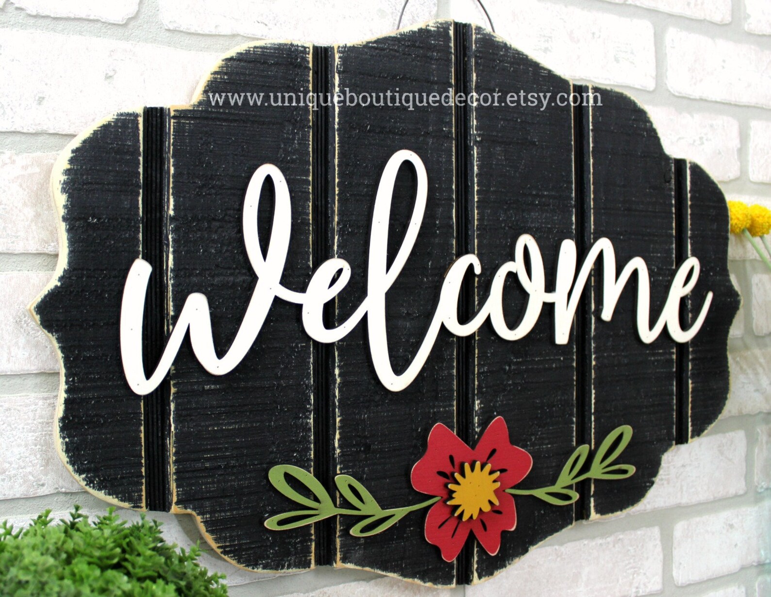Modern Door Wreath, Front Door Decor, Welcome Door Hanger, Wood Shiplap ...