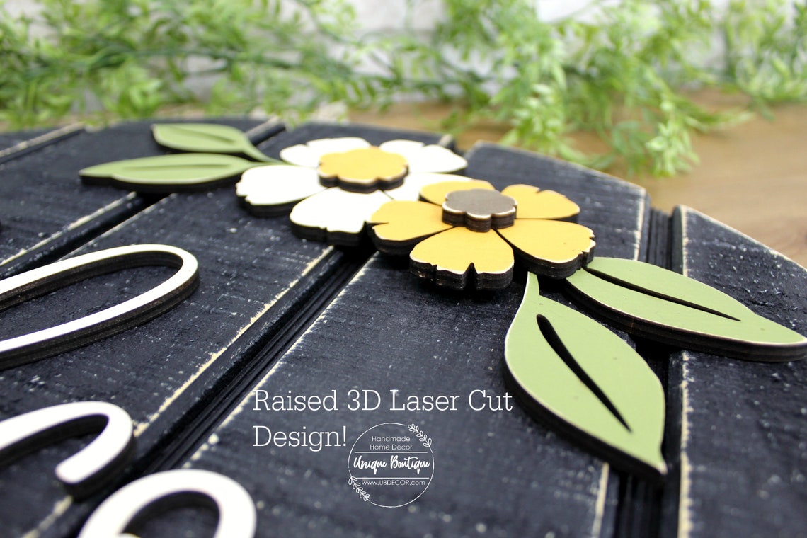 Front Door Wreaths Welcome Sign for Front Door Spring Summer - Etsy