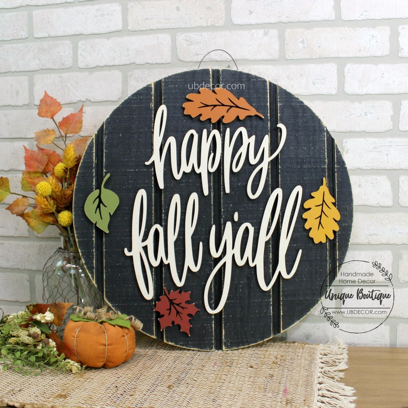 Happy Fall Sign - Etsy