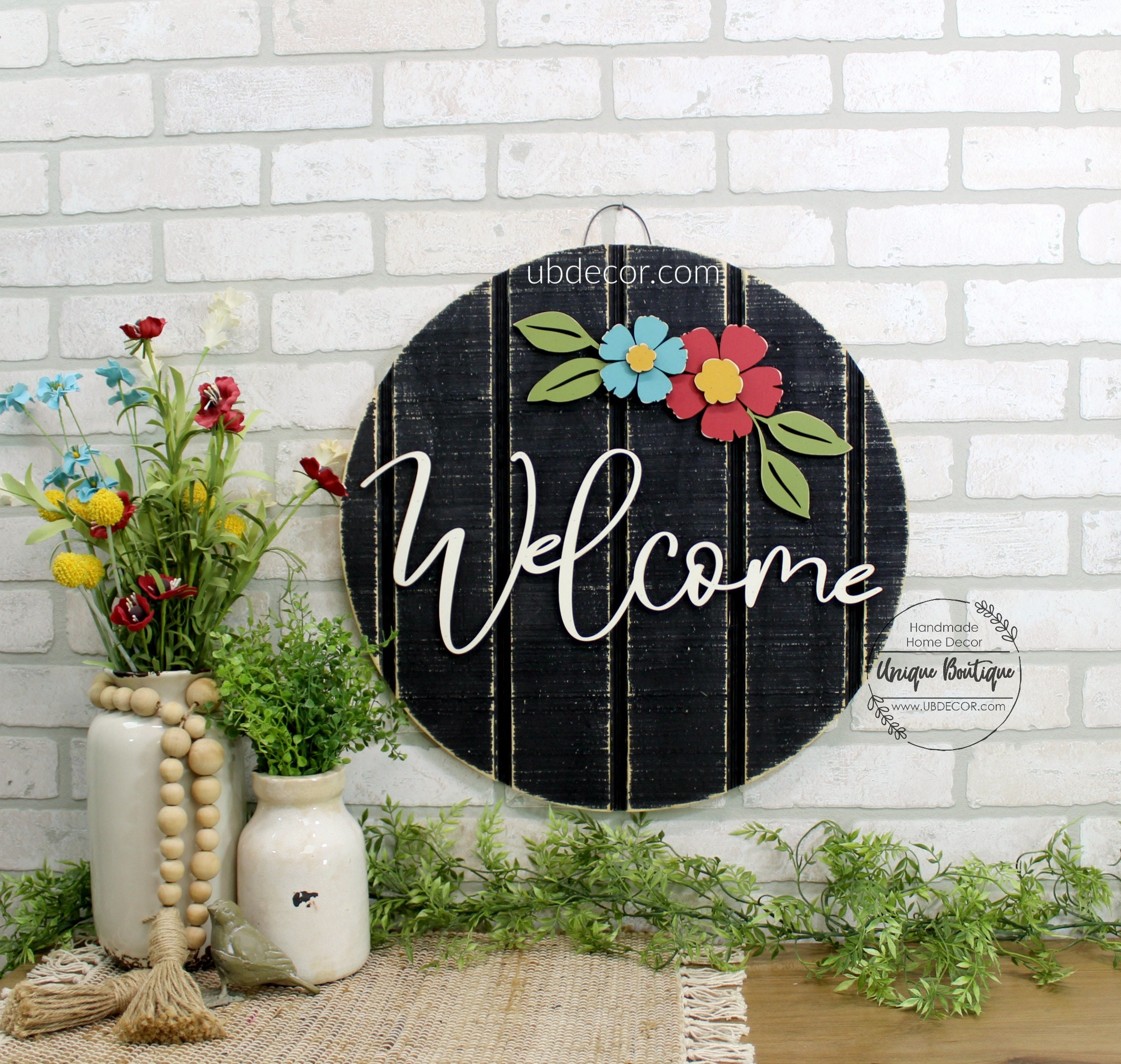 Welcome Sign for front door Summer Door Decor Spring Door | Etsy