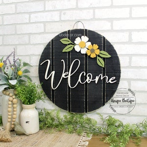 Front Door Wreaths, Welcome Sign for Front Door, Spring Summer Door ...